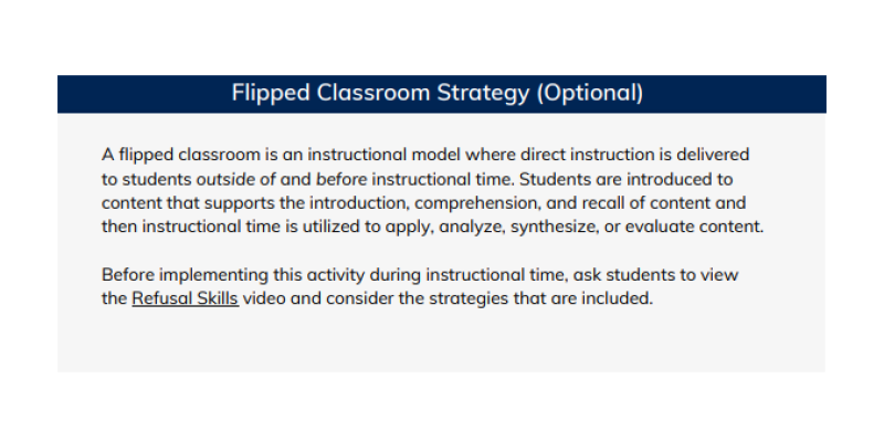 Activity: Refusal Skills | PHE Canada